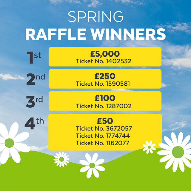 Spring Raffle Winners 2024 - The Air Ambulance Service