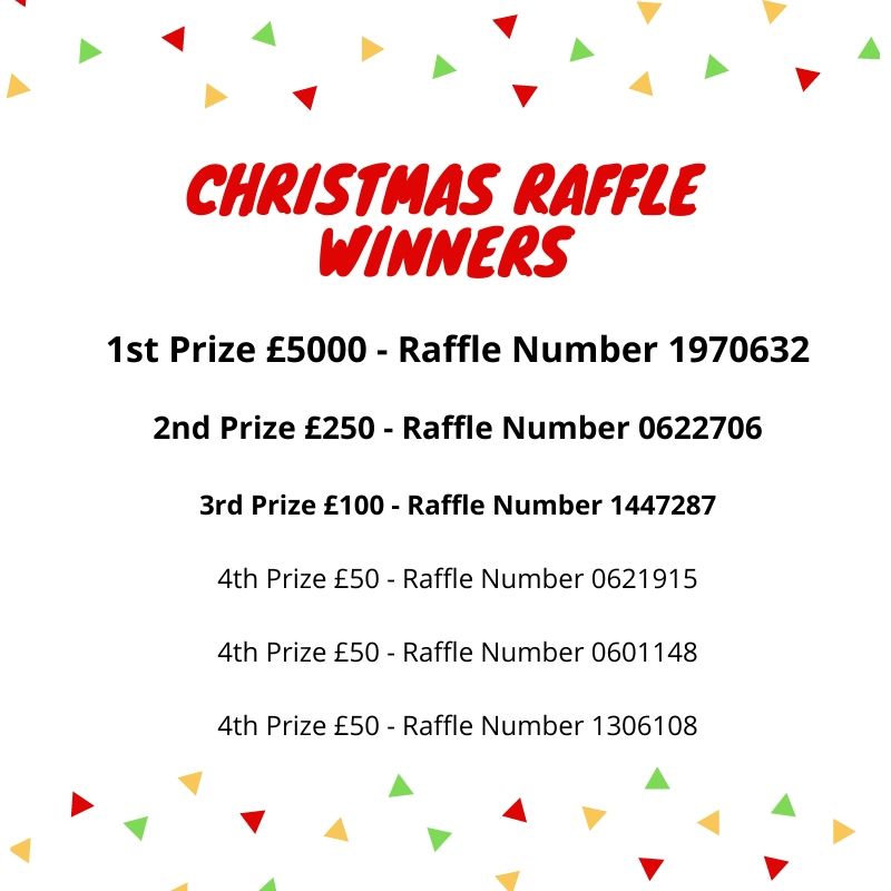 Raffle Winners - Christmas 2019 - The Air Ambulance Service