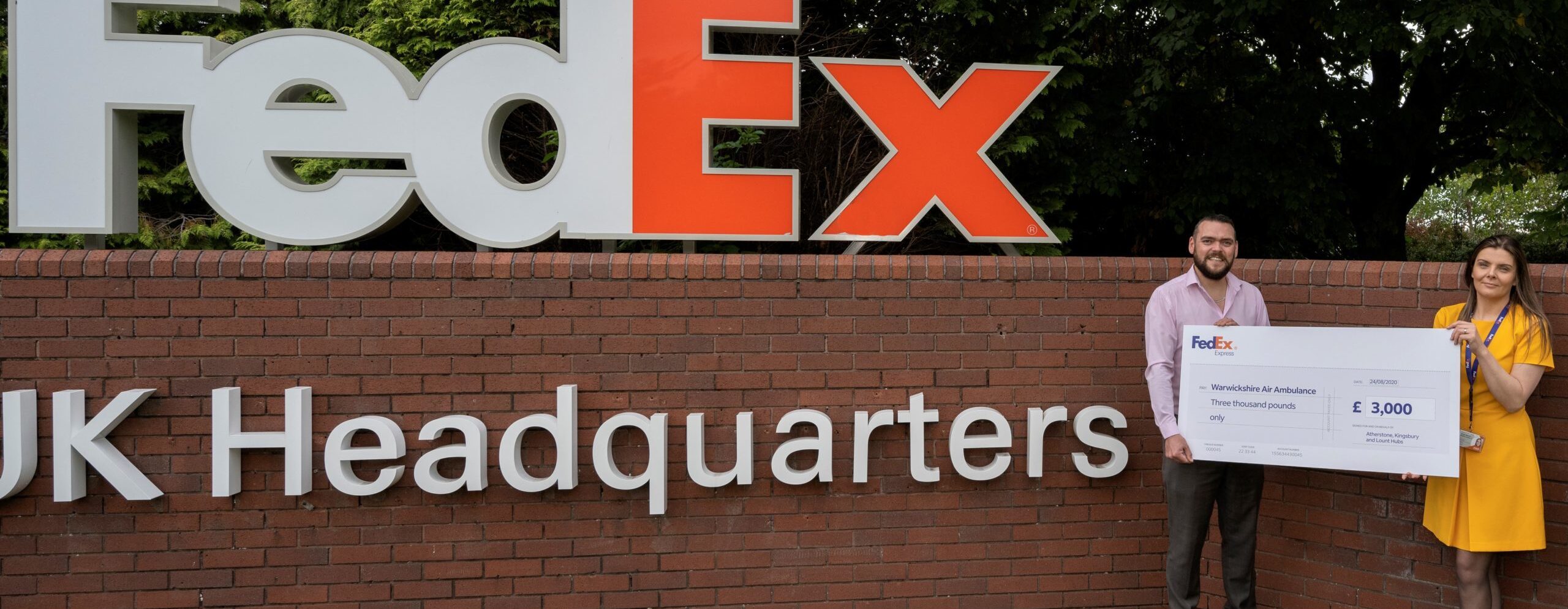 FedEx delivers £3,000 donation to local air ambulance - The Air ...